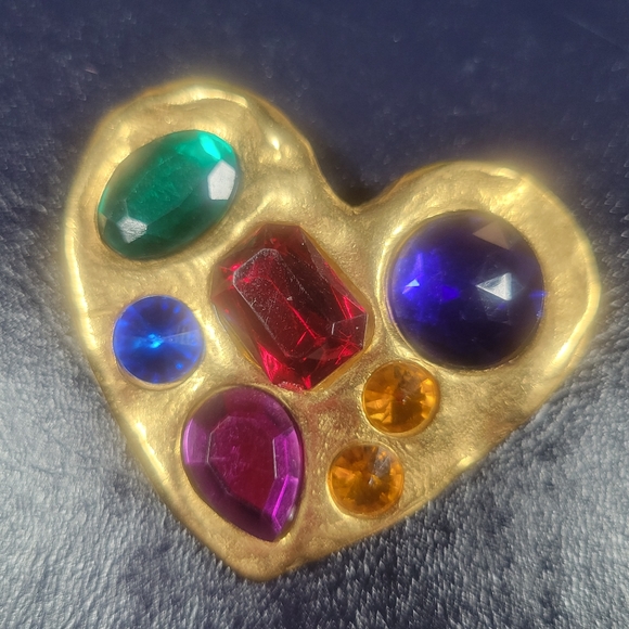 Don-Lin | Jewelry | Vintage Signed Donlin 8s Gemmed Heart | Poshmark